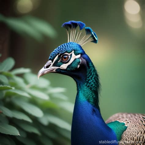 Simple Peacock Sketch Stable Diffusion Online