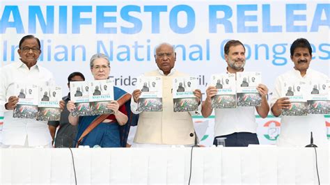 Agency News Congress Releases Election Manifesto For Lok Sabha