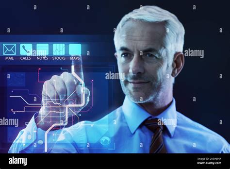 This User Interface Is Great Cgi Shot Of A Businessman Using A Digital
