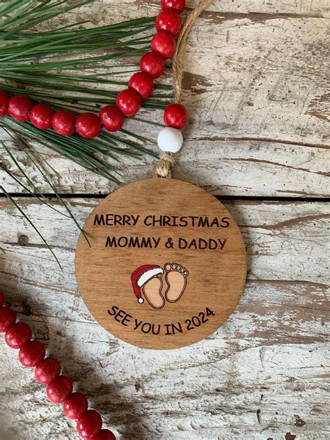 Merry Christmas Mommy And Daddy See You In 2024 Christmas Tree Ornament