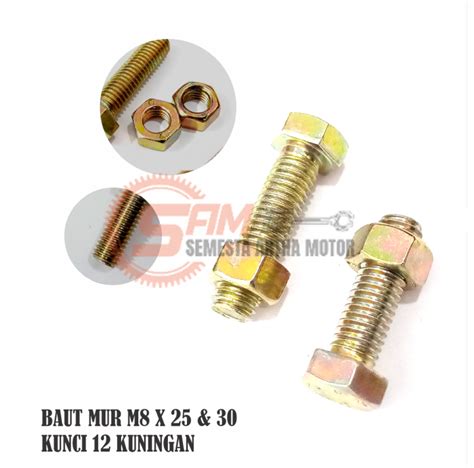 Baut Mur M Kunci Hex Bolt Nut Panjang Cm Cm Kuning Universal Lazada Indonesia