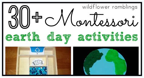 Montessori Earth Day Activities Wildflower Ramblings
