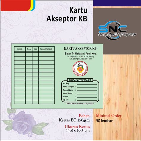 Jual Kartu Akseptor Kb Kartu Peserta Kb Kartu Kb Buku Kb Buku Peserta Kb Kartu Kb