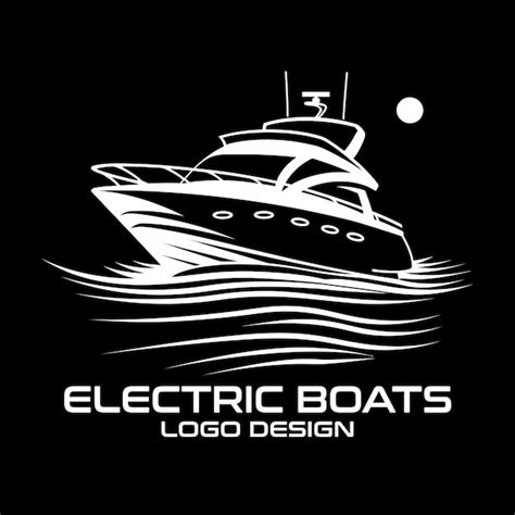 Premium Vector Electric Boat Vector Logo Design