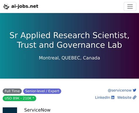 Hiring Sr Applied Research Scientist Trust And Governance Lab In