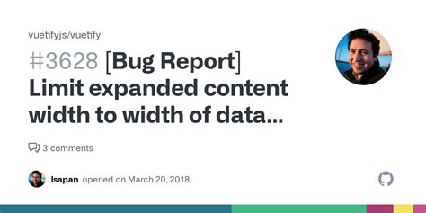 Bug Report Limit Expanded Content Width To Width Of Data Table