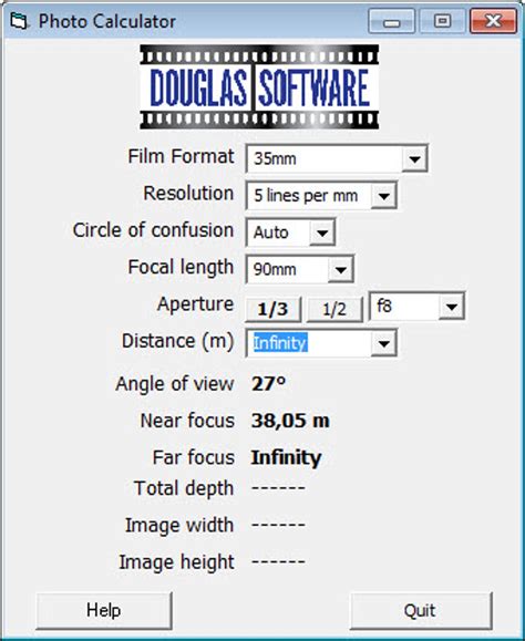 Depth Of Field Calculator Descargar