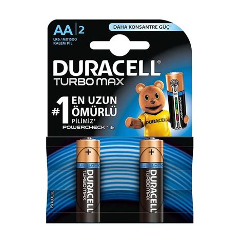Duracell Turbo Max Kalem Pil AA 2’li | Nezih