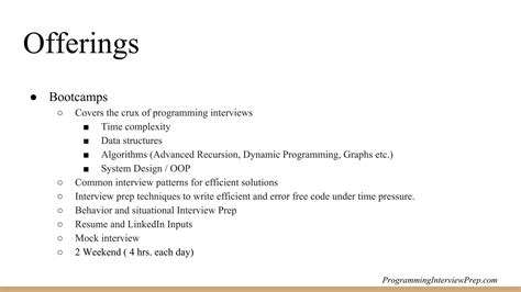 programming interview preparation ppt