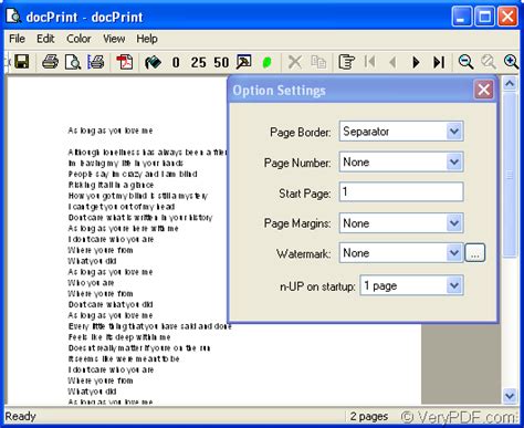 How To Convert MS Office Word Documents Of Doc To Epi VeryPDF