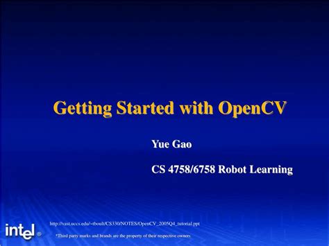 PPT Getting Started With OpenCV PowerPoint Presentation Free Download ID