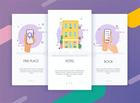 Onboarding Screens User Interface Kit For Mobile App Templates Concept Of Food Delivery Concept