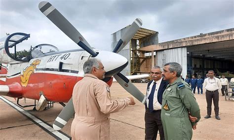 Deputy Chief Of Air Staff Flies Hals Htt 40 Trainer Aircraft