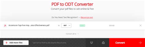 C Mo Convertir Pdf A Archivos Odt En L Nea De Forma Gratuita
