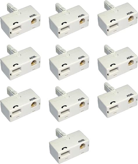 Pack Of 10 X Adsl Micro Filter For Use With Bt Line