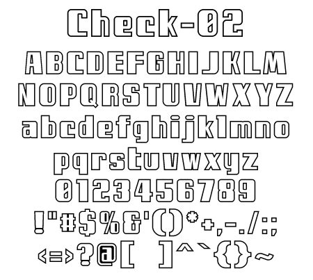 Check 02フリーフォントケンサク