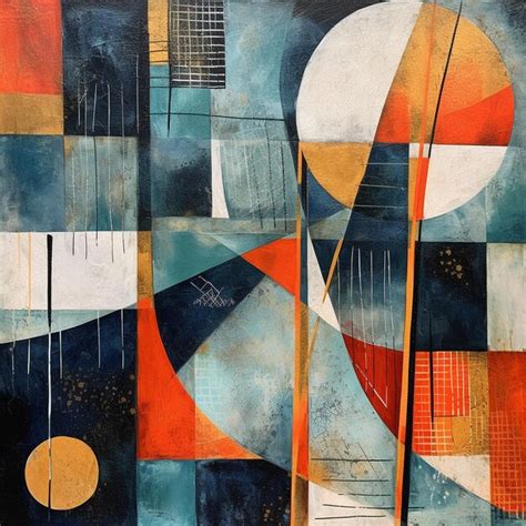 Vibrant Abstractions Modern Art Geometric Designs And Colorful Compositions Premium Ai