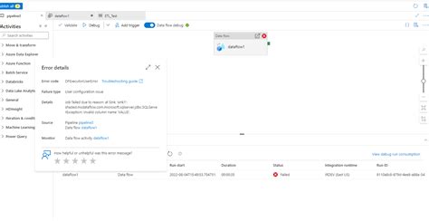 azure data factory data flow is failing while loading data from csv