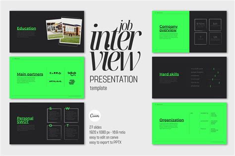 Job Interview Presentation Canva Template Etsy