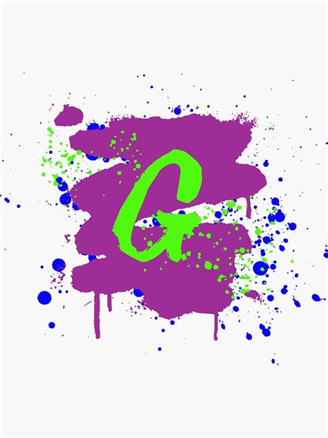 Letter G Sticker For Sale By Brightandvivid Redbubble