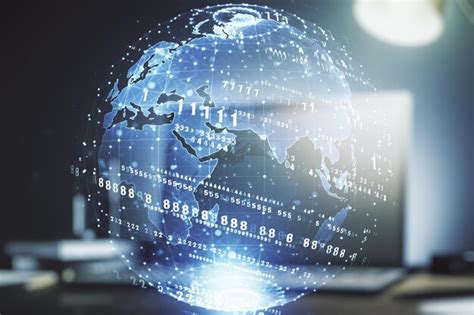 Premium Photo Abstract Creative Coding Concept With World Map On Modern Laptop Background