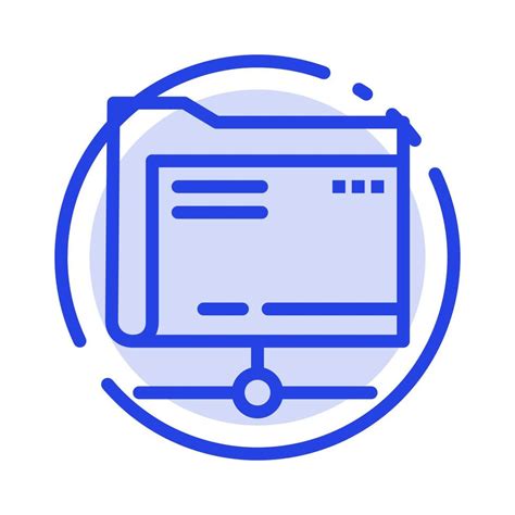 Folder Data Server Storage Blue Dotted Line Line Icon 15307773 Vector Art At Vecteezy