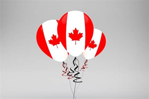 Luftballons Mit Kanada Flagge Kostenlose Foto