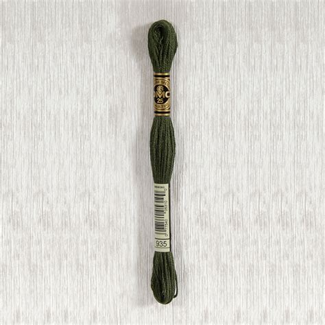 Dmc 935 Dark Avocado Green 6 Strand Embroidery Floss The Rural Stitch Co