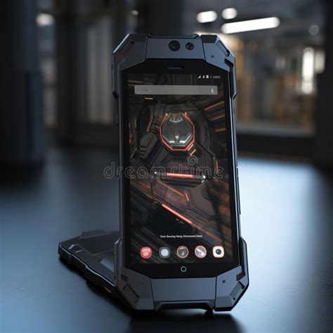 Futuristic Smartphone With Sleek Design And Brilliant Features Stock
