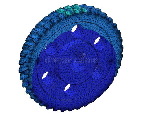 Helical Tooth Wheel Stress Analysis Stock Illustration Illustration