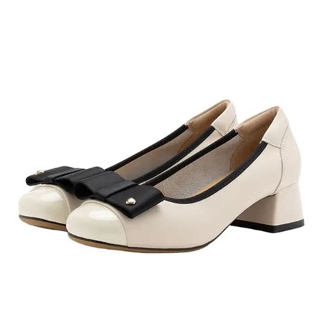 Giày Cao Gót Nữ Pazzion Itzel Love Embellished Bow Low Block Heels 1688