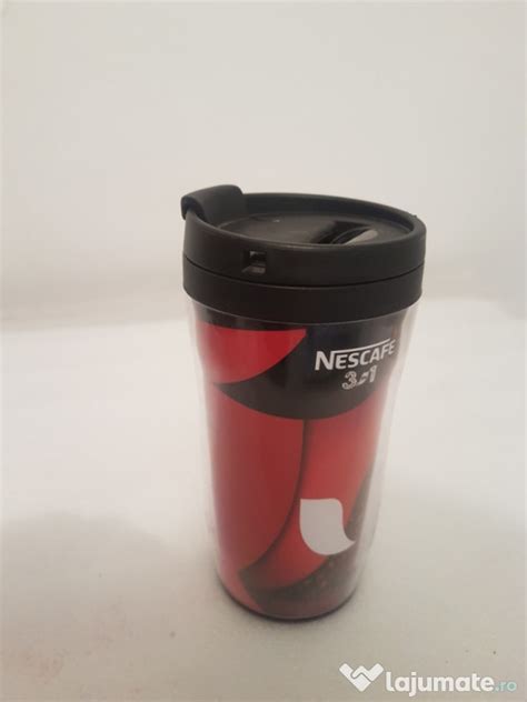 Pahar Vintage Din Inox şi Recipient Cafea