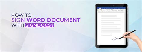 How To Sign Word Document With Signdocs