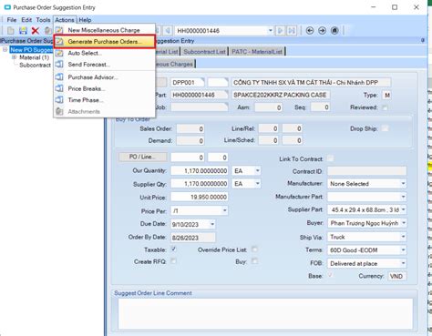 I Want To Suppress Some Po Suggestions Generate Po Using Bpm Bo Posugg