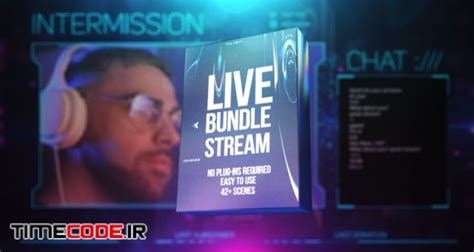 دانلود پروژه آماده افترافکت پک استریم زنده Live Stream Bundle تایم کد