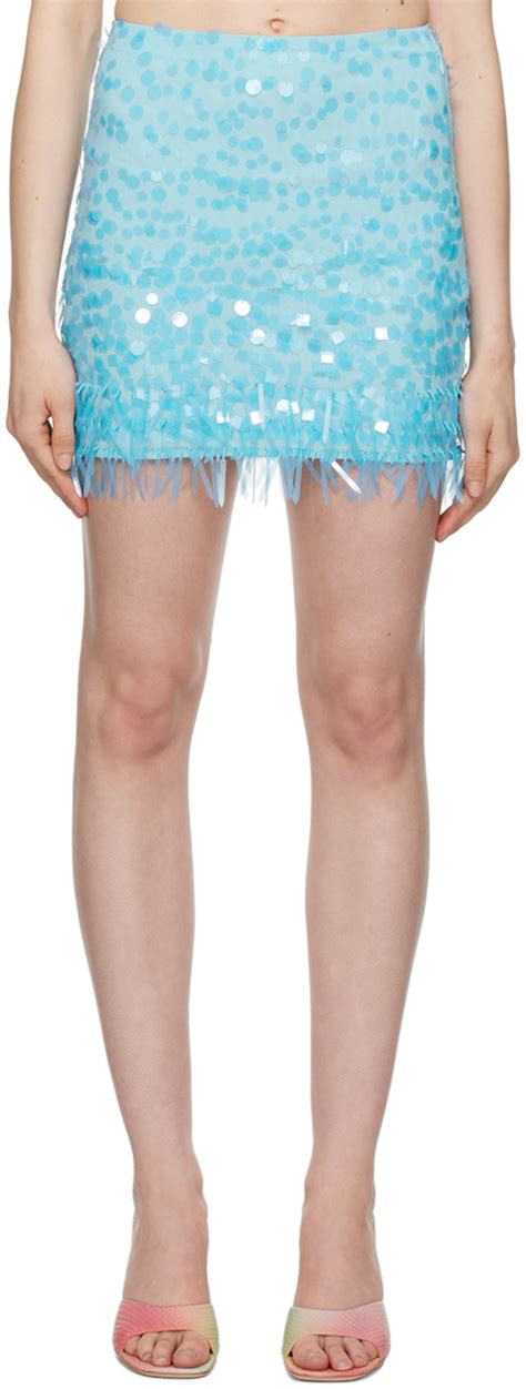 Staud Blue Rebecca Miniskirt Ssense