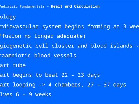 Ppt Pediatric Fundamentals Heart And Circulation Dokumentips
