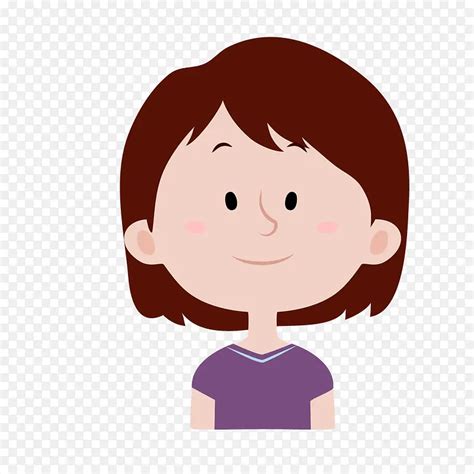 紫色衣服的卡通女孩头像png图片素材下载 图片编号qbbanmdo 免抠素材网