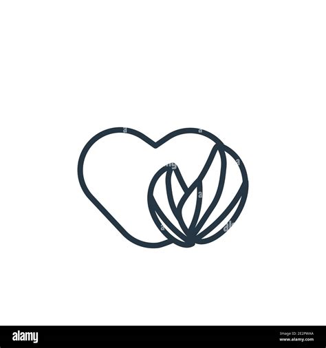 Tree With Hearts Outline Vector Icon Thin Line Black Tree With Hearts Icon Flat Vector Simple