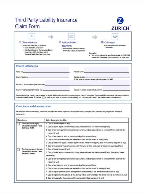Free 5 Third Party Liability Forms In Ms Word Pdf