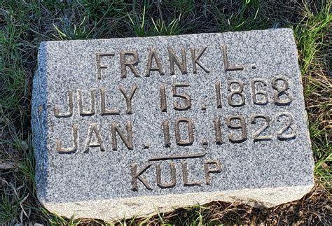 Frank L Kulp 1868 1922 Find A Grave Memorial