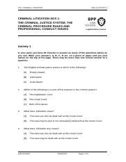 Criminal Litigation SGS 1 Activity 1 22 23 Docx LPC CRIMINAL