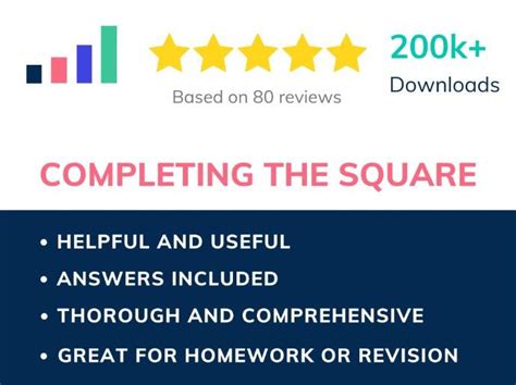 Completing The Square Teaching Resources