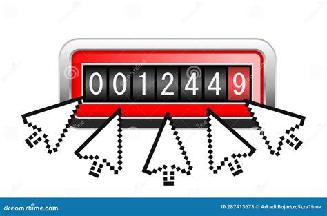Clicks Counter Vector Icon Online Popularity Concept Stock