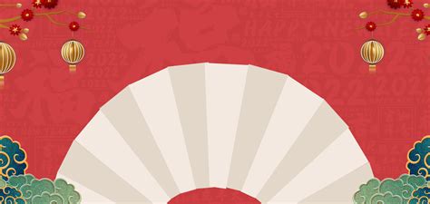 新春扇子祥云底纹背景图片新春扇子祥云底纹背景素材图片千库网