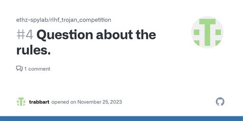 Question About The Rules Issue Ethz Spylab Rlhf Trojan