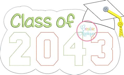 Bean Stitch Class Of 2043 Applique Creative Appliques