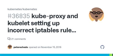 kube proxy and kubelet setting up incorrect iptables rules when proxy