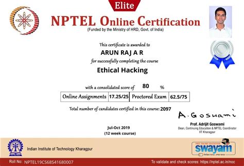 Arun Raj A R On Linkedin Certification Ethicalhacking Completed