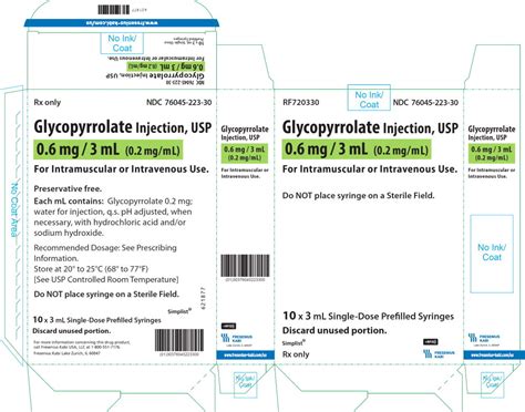 Glycopyrrolate Injection Package Insert